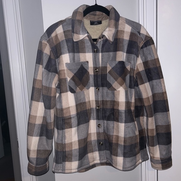 HFX Performance | Jackets & Coats | Brushed Fleece Oversized Plaid ...